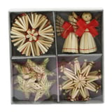 Juletrepynt i halm 14-pakk | Obs.no