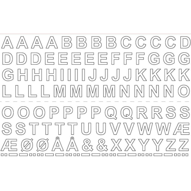 Habo bokstaver selvklebende | Obs.no