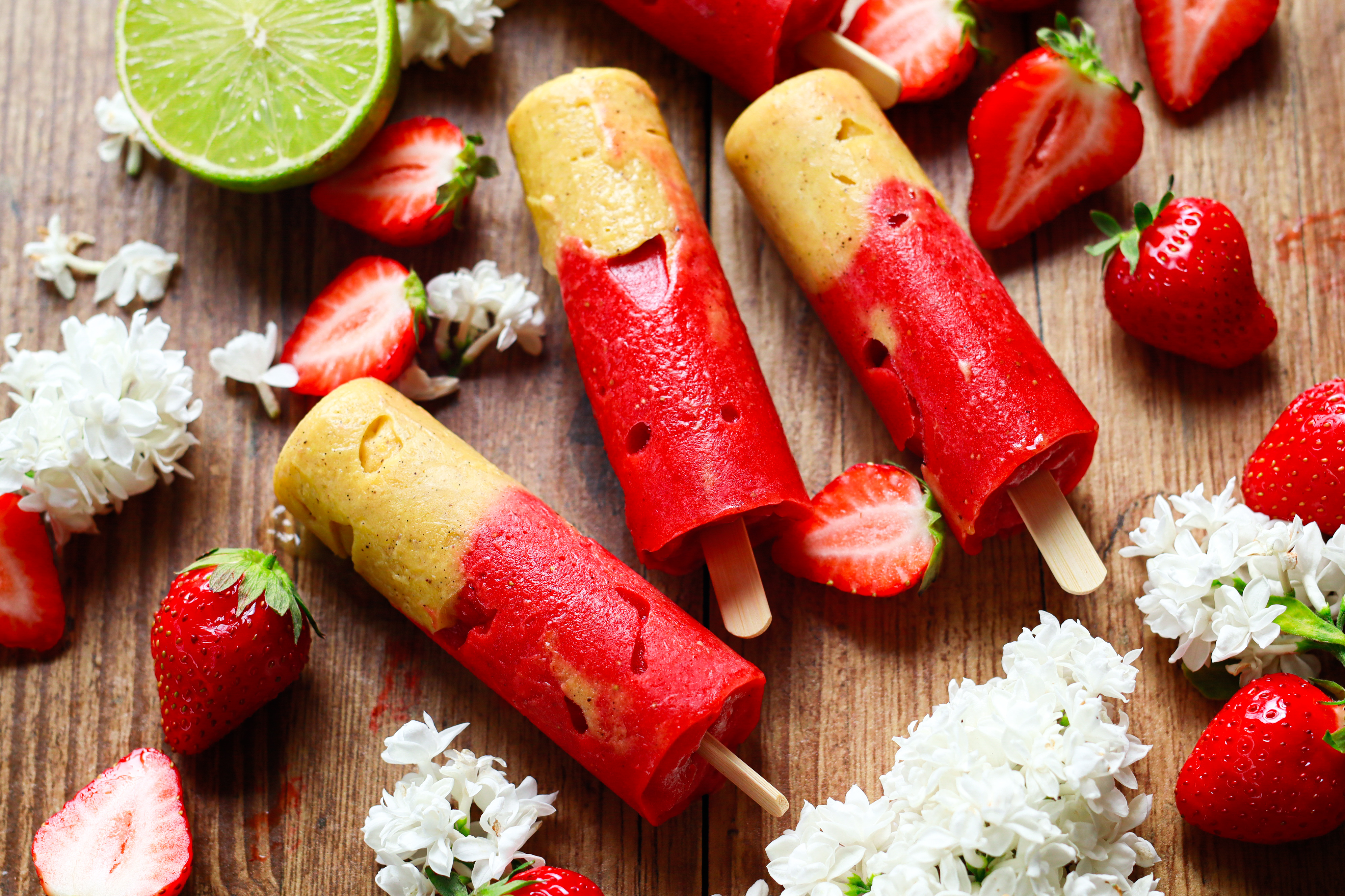 Sorbet av mango og jordbær | Obs.no