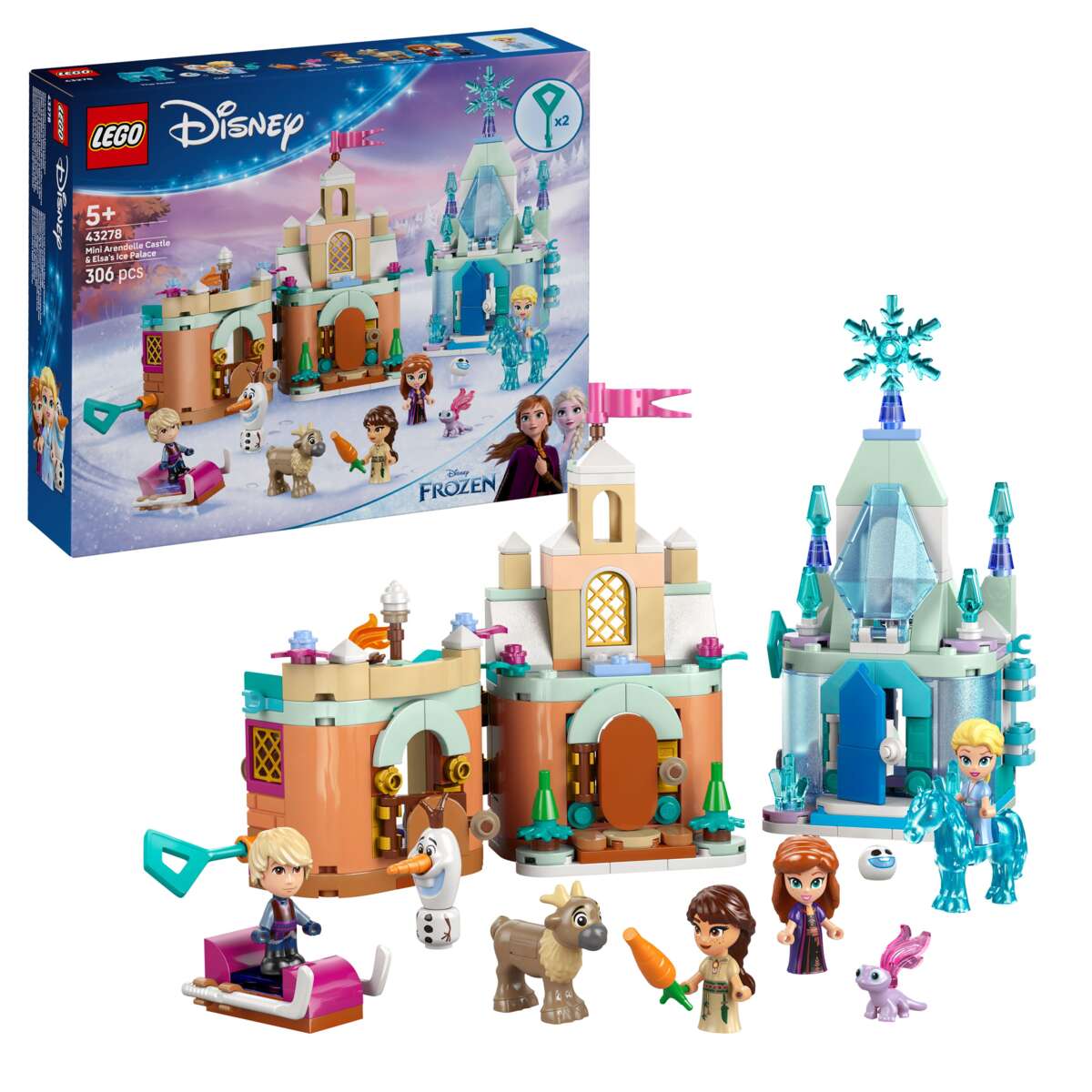 LEGO® ǀ Disney Frost Minimodeller av Arendelle-slottet og Elsas ...