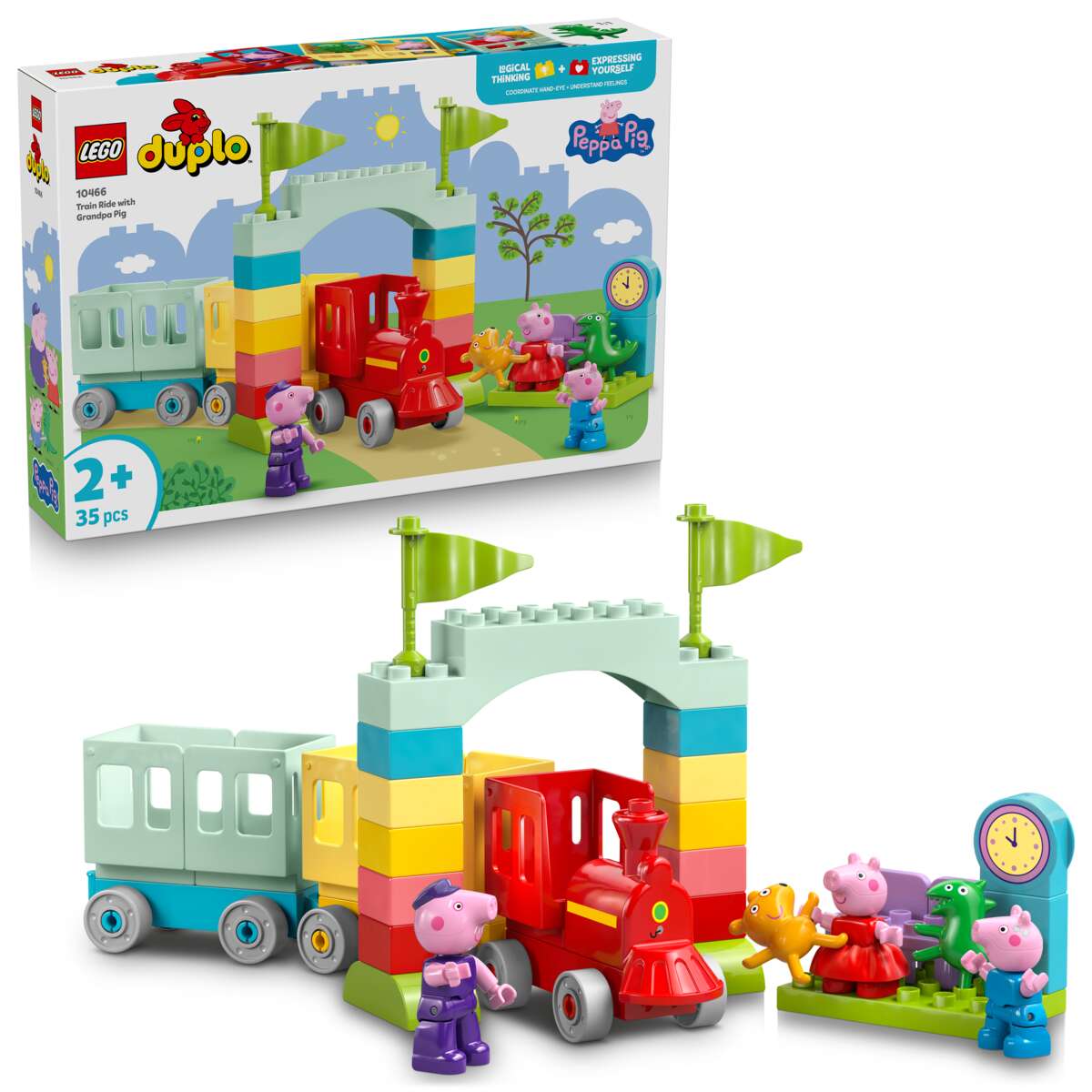 LEGO® DUPLO® Peppa Gris Togtur med bestefar Gris 10466 | Obs.no