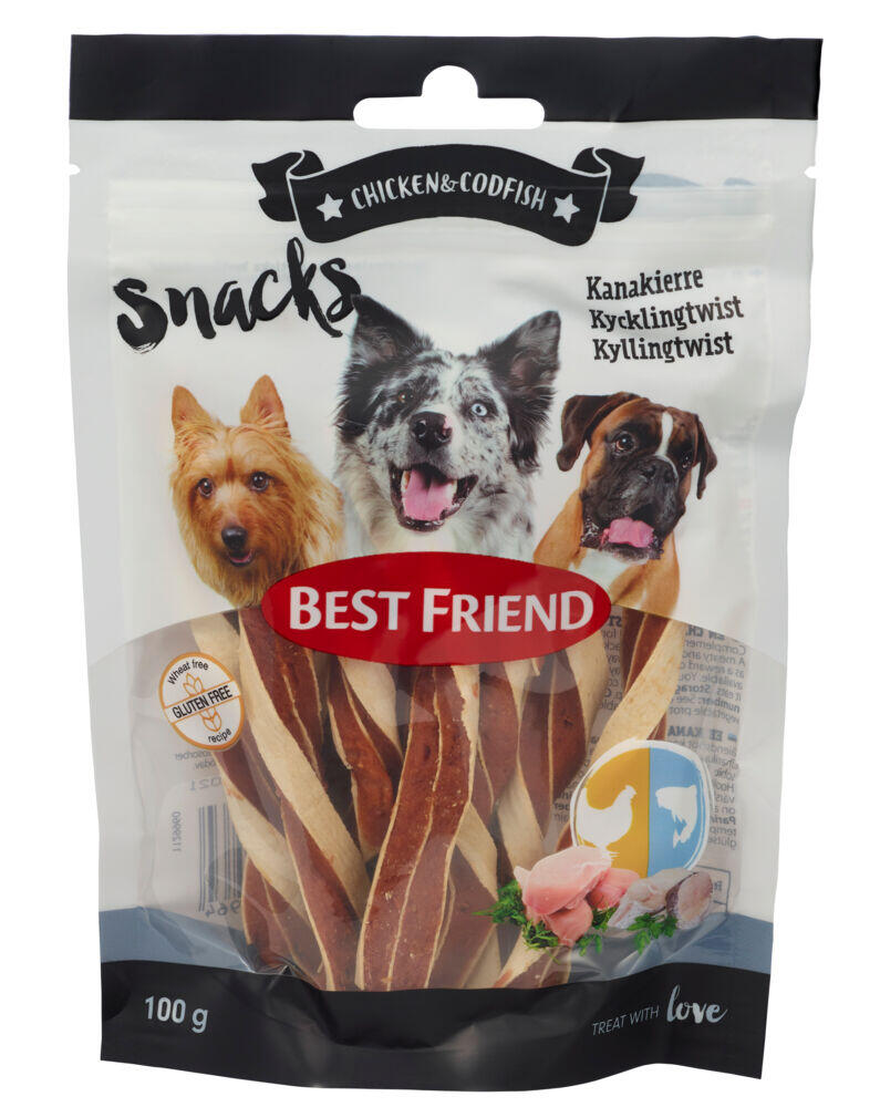 Best Friend Snacks Kyllingtwist 100g | Obs.no