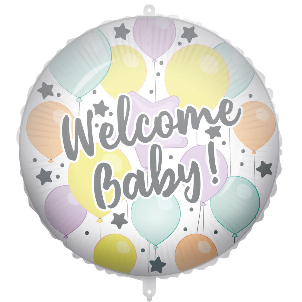 Folieballong Welcome Baby ø: 46 cm | Obs.no